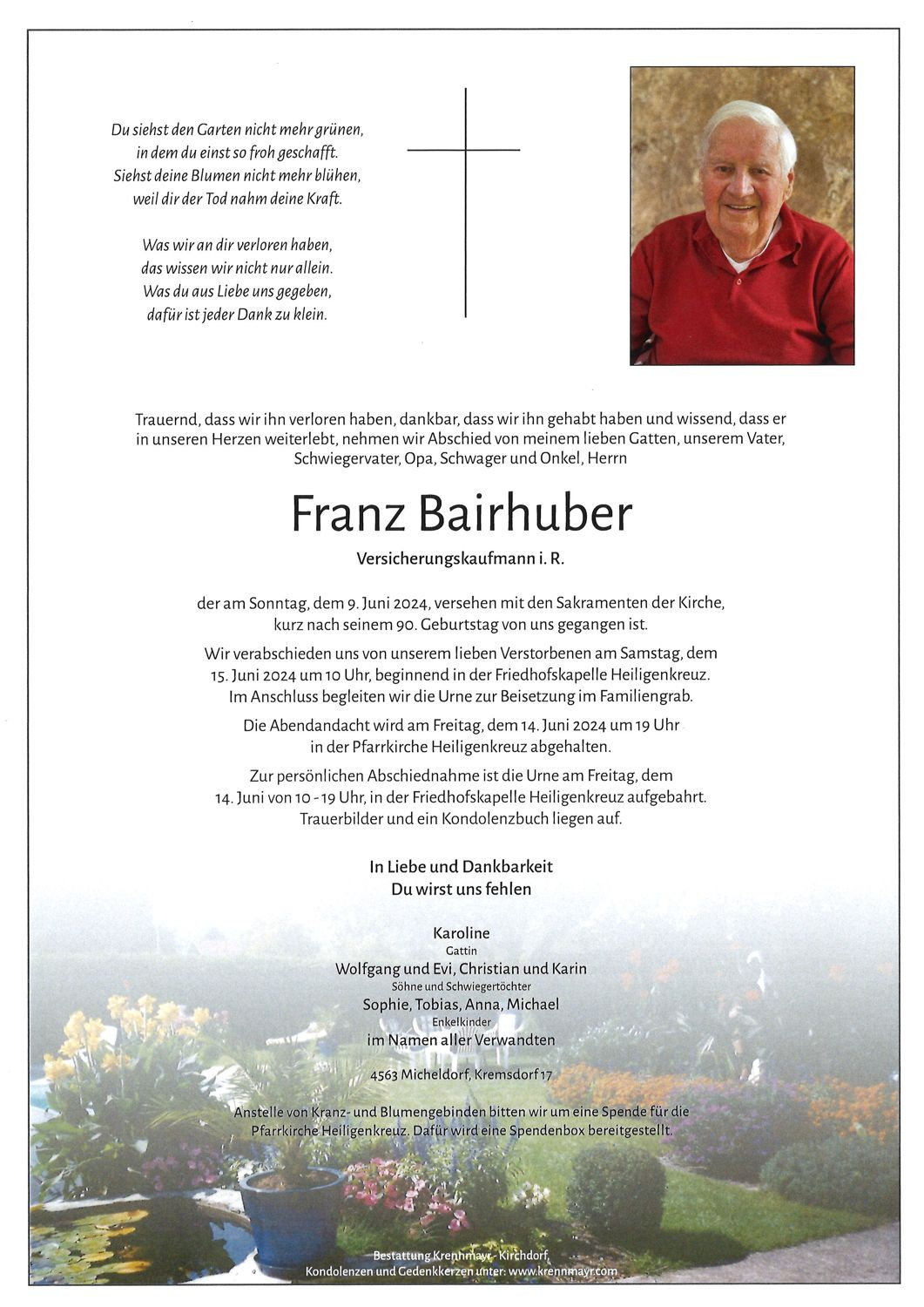 Todesfall Franz Bairhuber